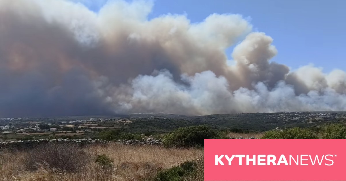 Πύρινη κόλαση στα Κύθηρα - Η φωτιά σάρωσε οικισμούς και δασικές ...